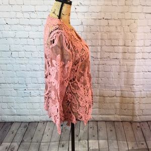 Indigo Thread Co | Other | Indigo Thread Co Dusty Rose Lace Jacket ...